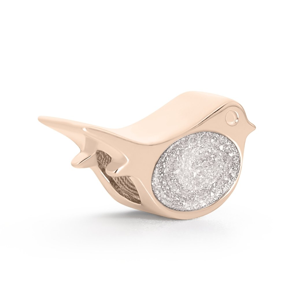 Rose Gold Pandora-Compatible Robin Ashes Charm | Memorial Jewellery ...